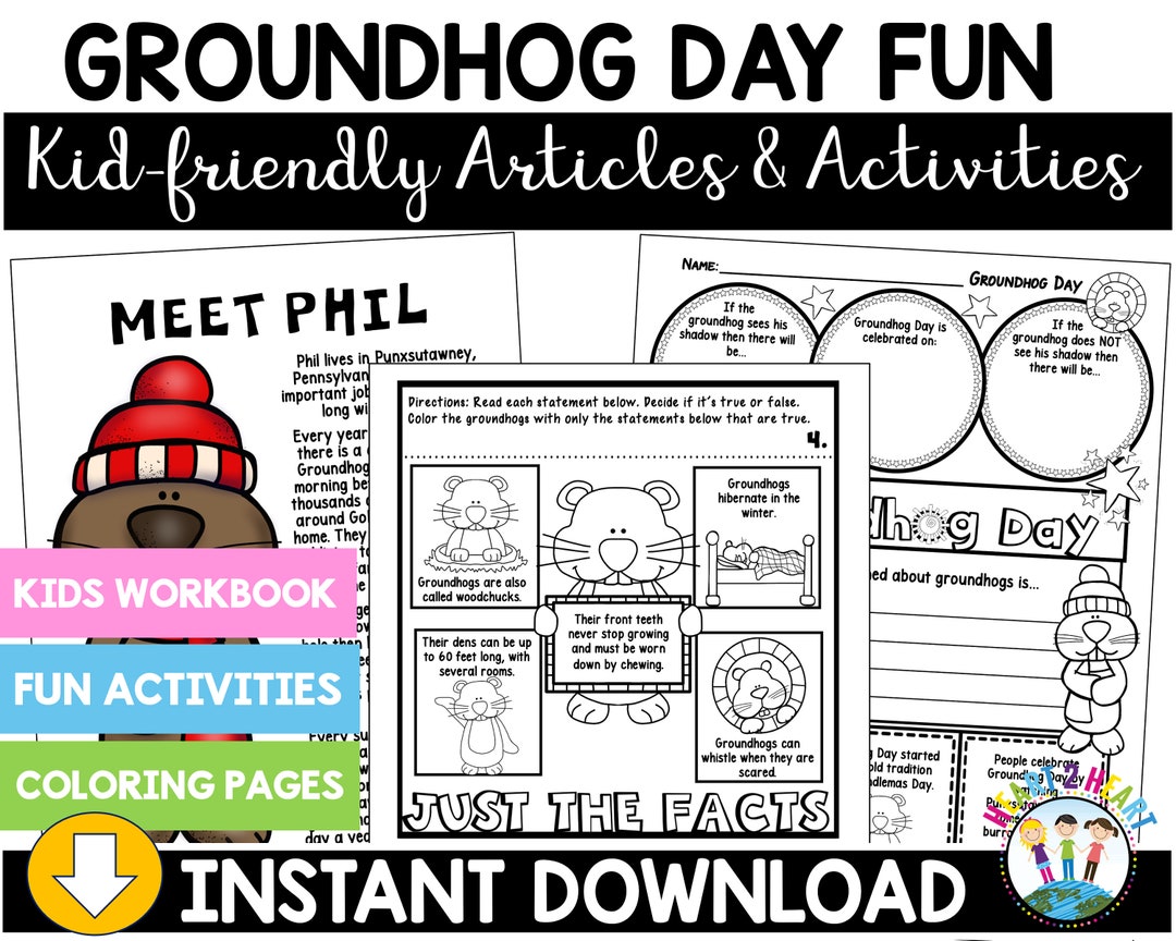 Groundhog Day Activities for Kids Groundhog Day Printables Coloring ...