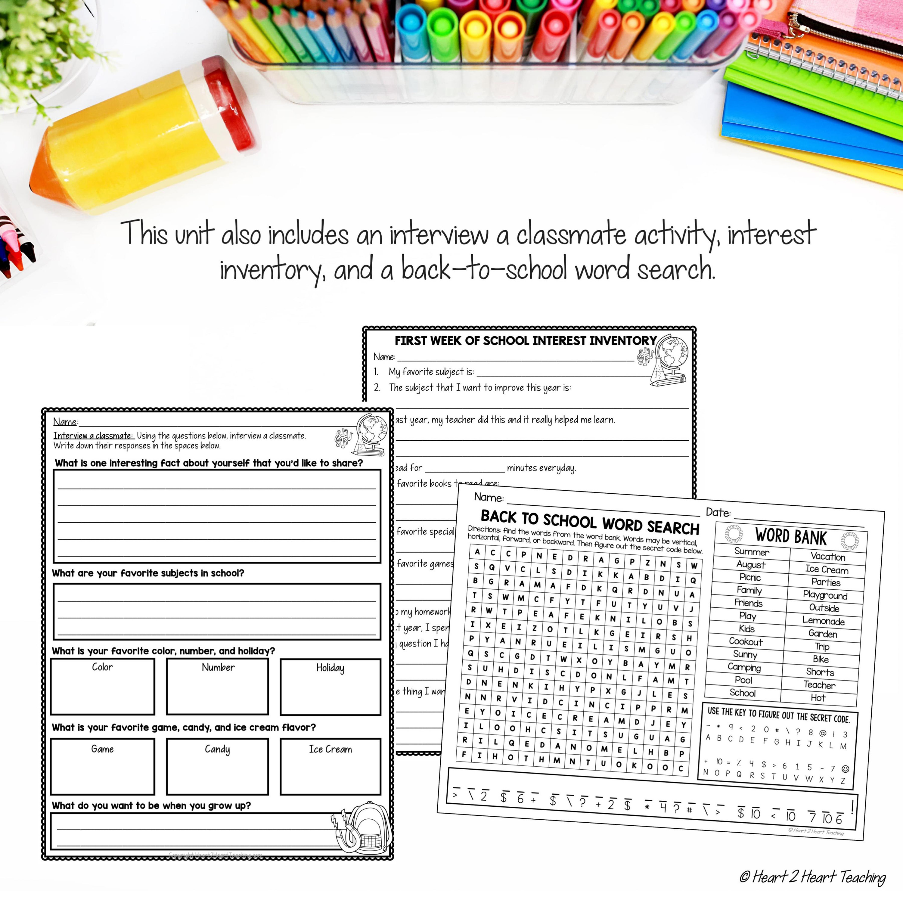 All About Me Flip Book: First Day of School Activity (digital Download ...