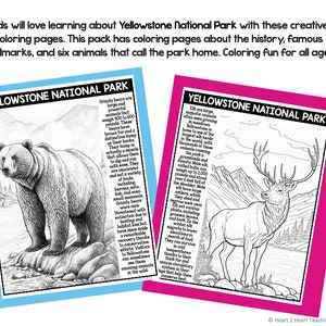 Yellowstone National Park Coloring Pages for Kids National Parks ...