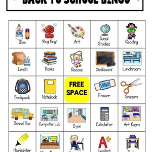 Back to School Bingo Game First Day of School Activity Icebreaker 25 ...
