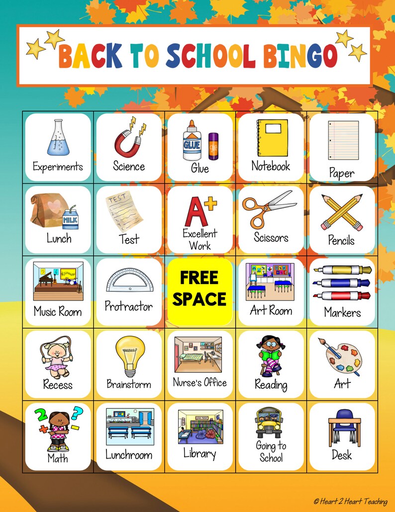 Back to School Bingo Game First Day of School Activity Icebreaker 25 ...