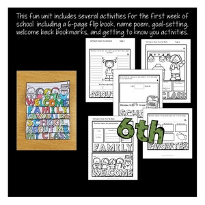All About Me Printable Activities for 6th Graders First Week of School ...