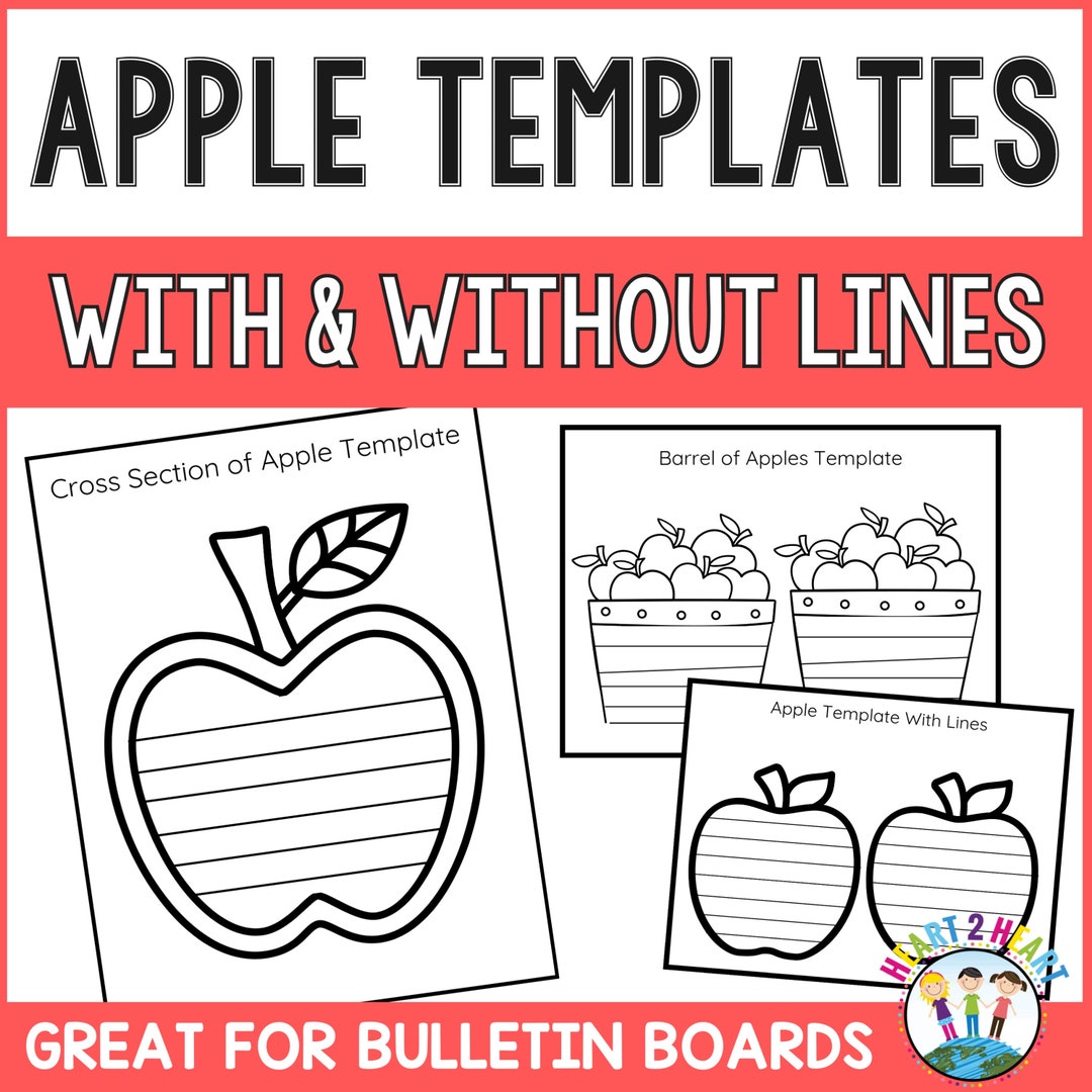Apple Template Printable Apples for Crafts Apple Outline Template Apple ...