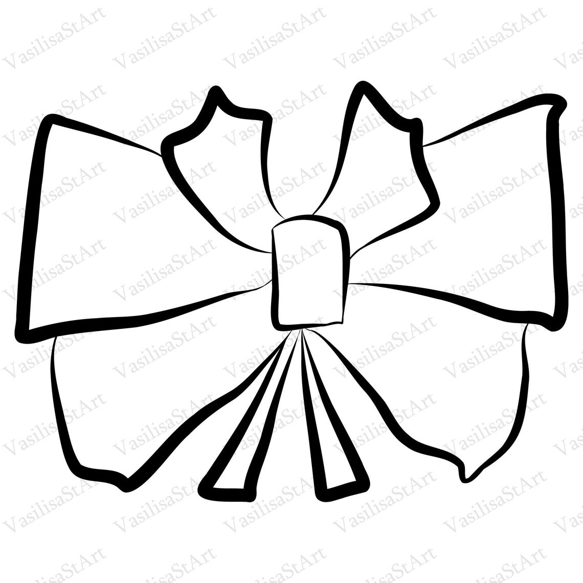 50 Hand Drawn Bow Ties Clip Art, Svg Png Eps Illustrations, Ribbon Bows ...