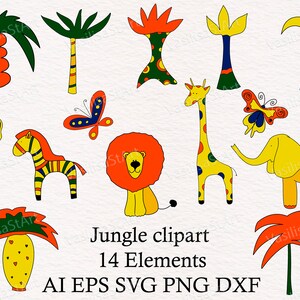 Safari Animals Clip Art, Cute Animals ,jungle Clipart, Africa Clip Art ...