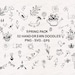 52 Spring Doodles Vector Pack, Svg Doodles, Black and White Clipart ...