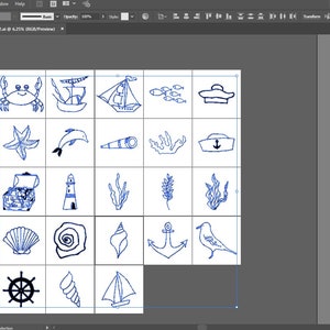 23 Nautical Doodles Bundle, Vector Pack, Ocean Clipart, Nautical ...