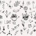 52 Spring Doodles Vector Pack, Svg Doodles, Black and White Clipart ...