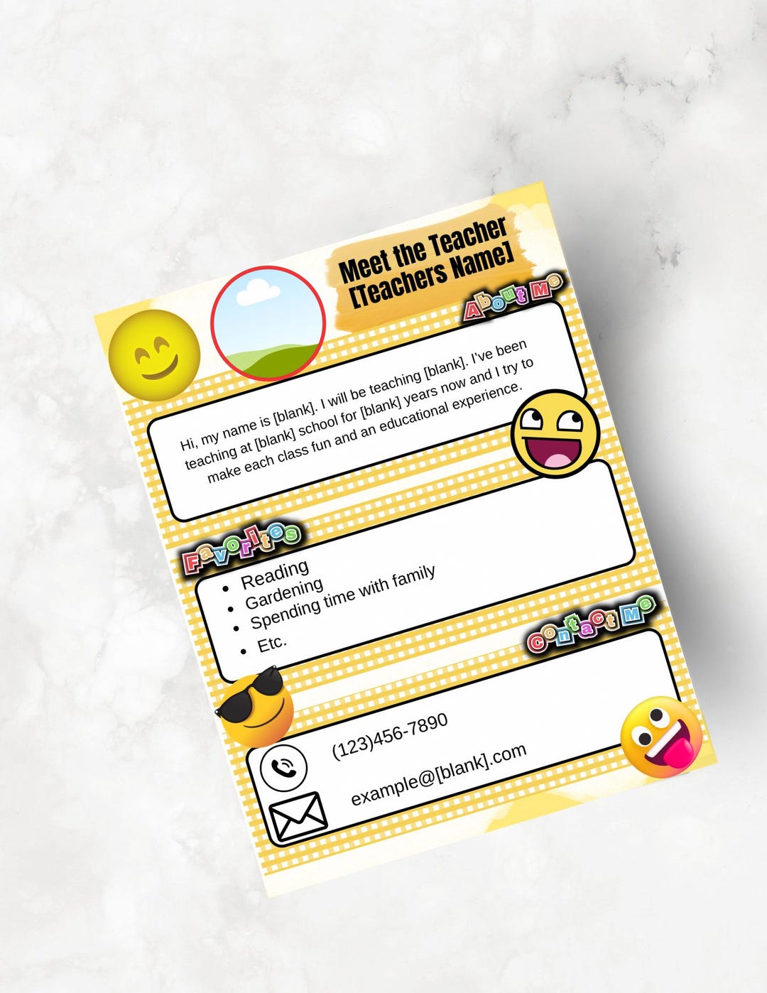 Meet the Teacher Printable| Editable Back to School Flyer - Etsy