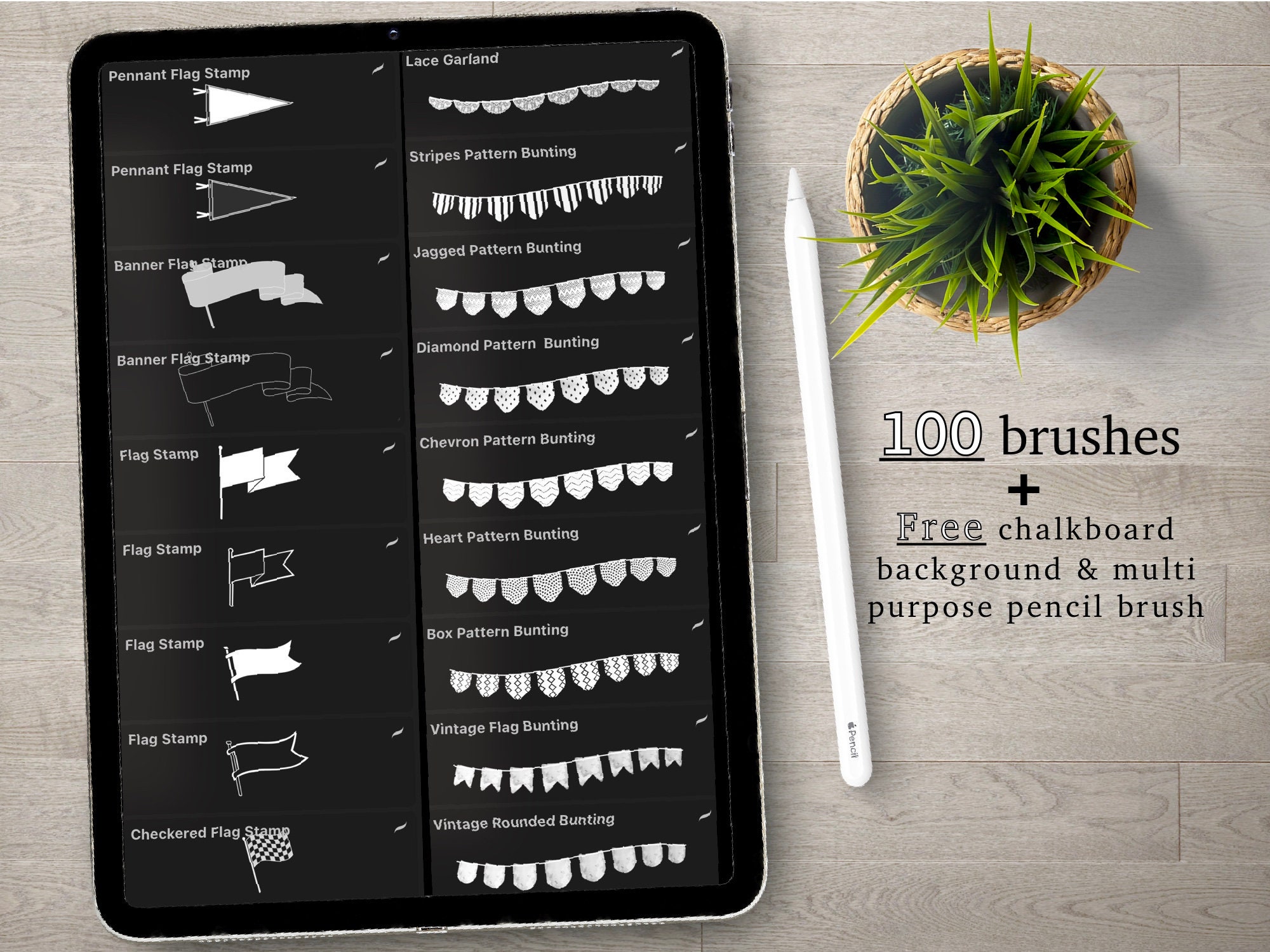 Procreate Brushes Stamps Bunting Flags Banners - Etsy