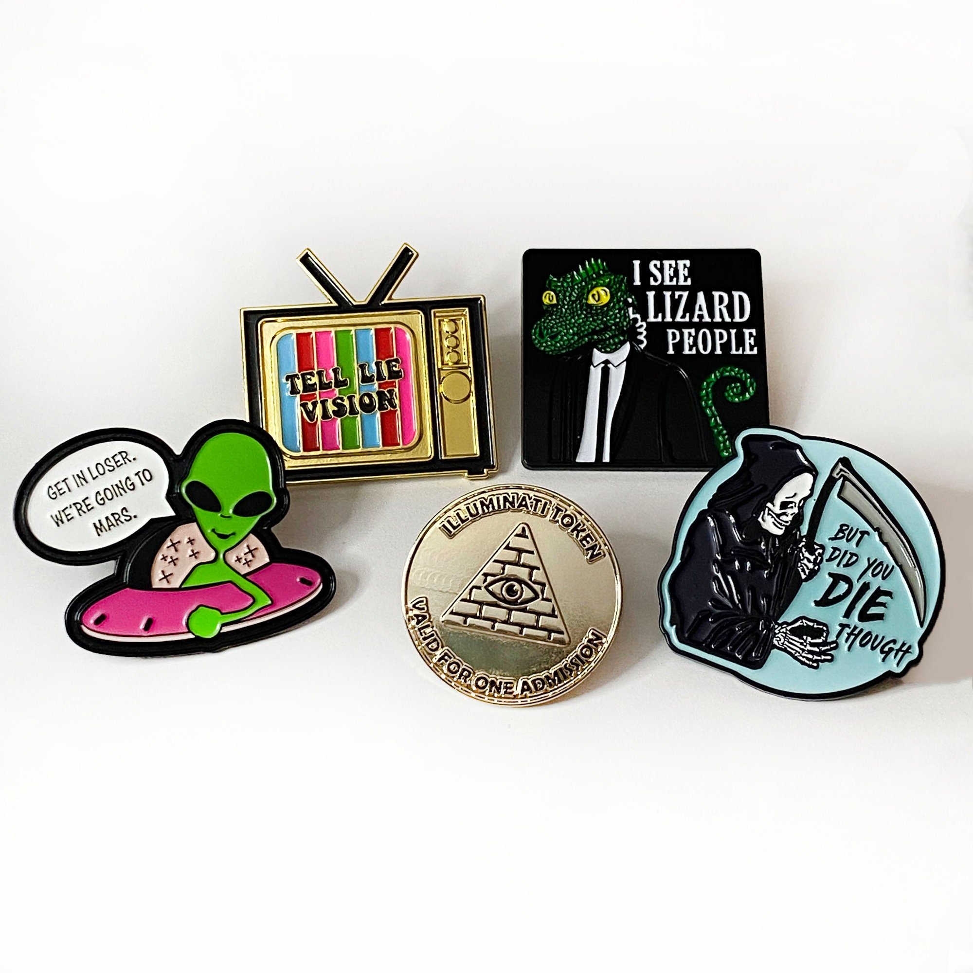 Grim Reaper Enamel Pin – "but Did You Die Though" Red Pill Collection ...
