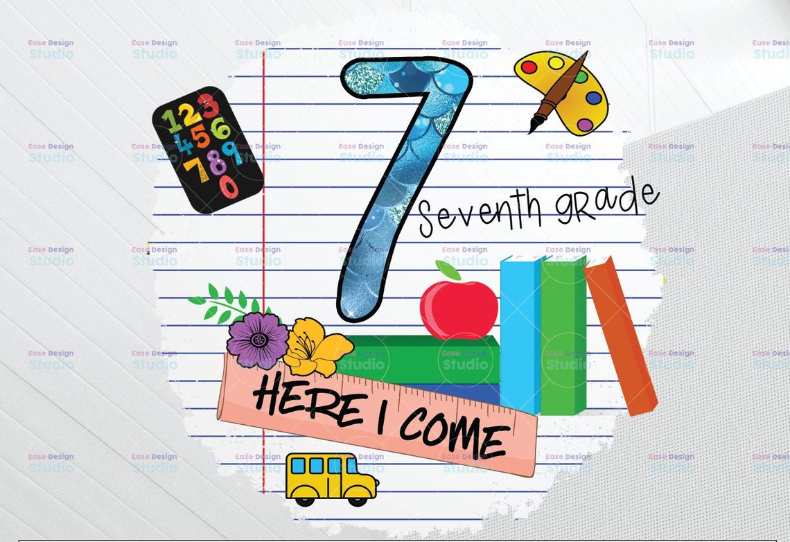 7º Grado Png Séptimo Grado Regreso a la escuela Descarga de | Etsy