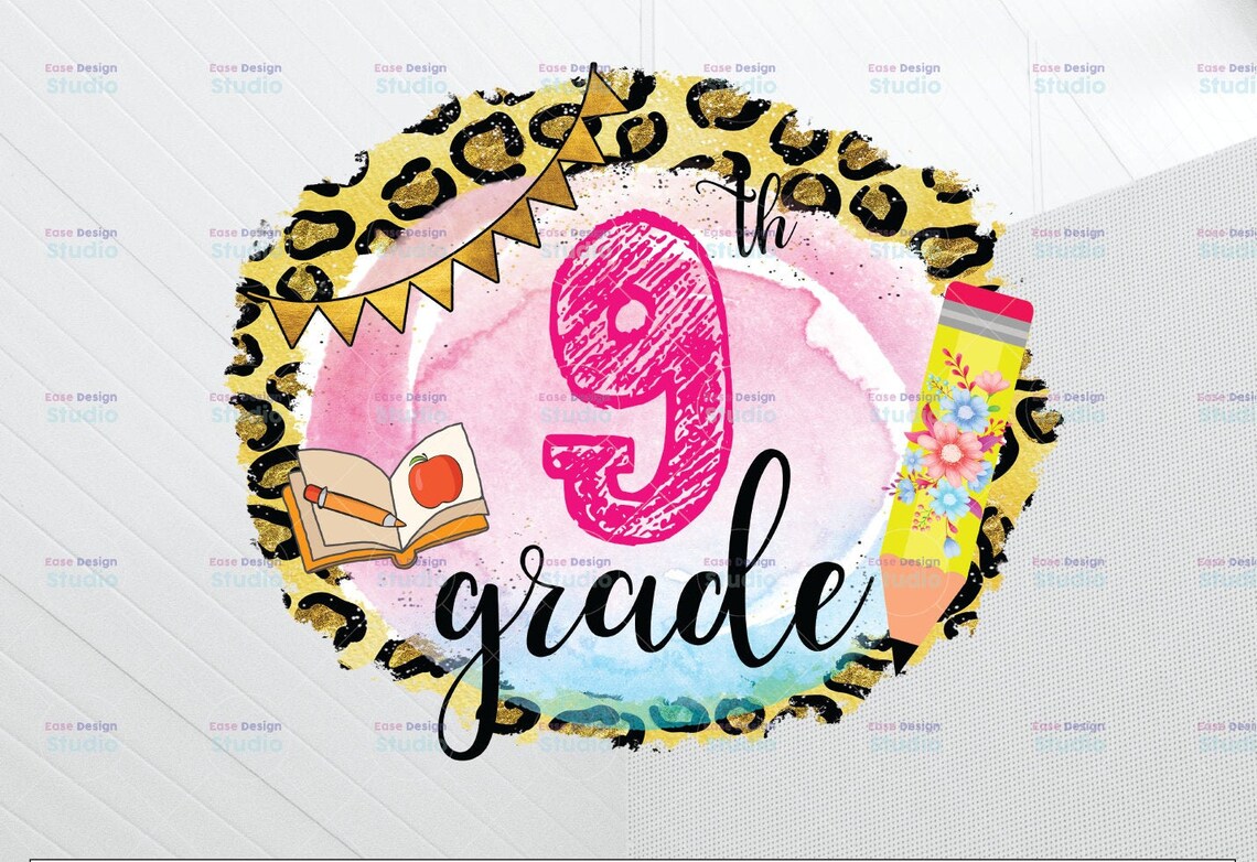 Ninth Grade PNG Back to School High School Digital | Etsy