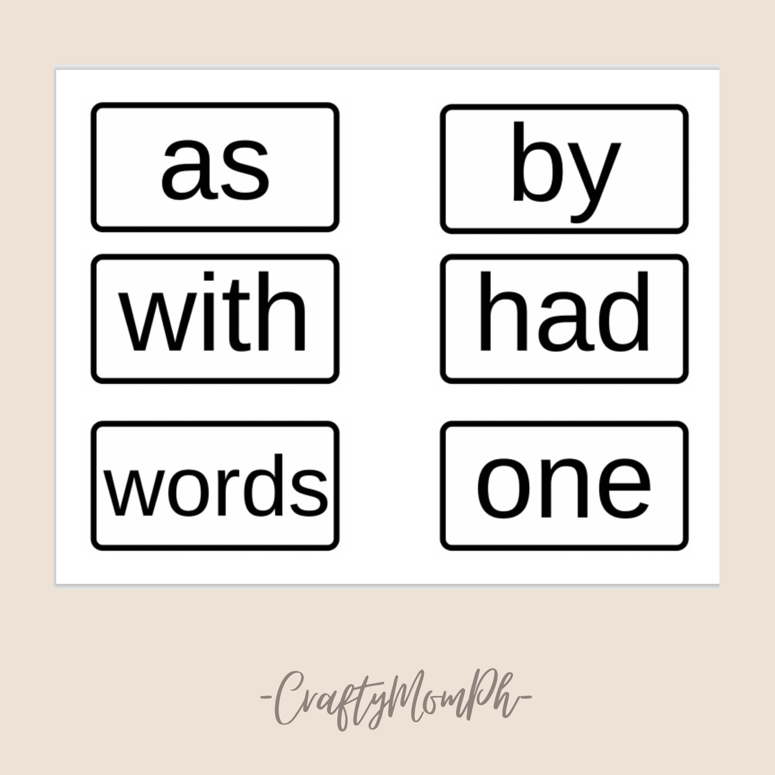 100 Printable Fry's First Hundred Sight Word Flashcards. - Etsy
