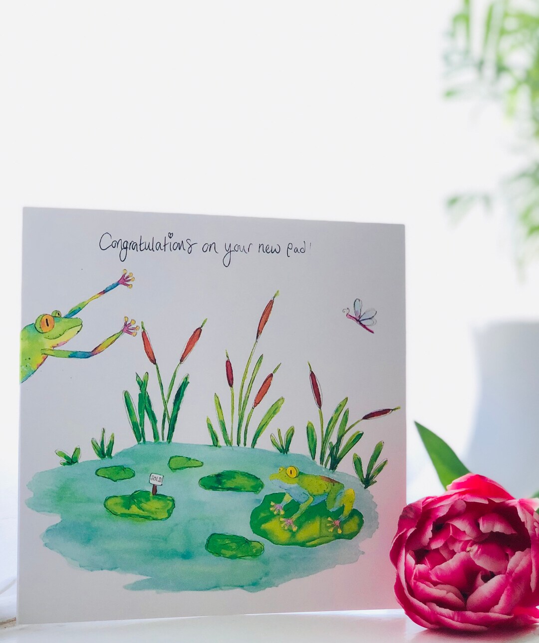 New Home Card New Pad Card Frog Card - Etsy