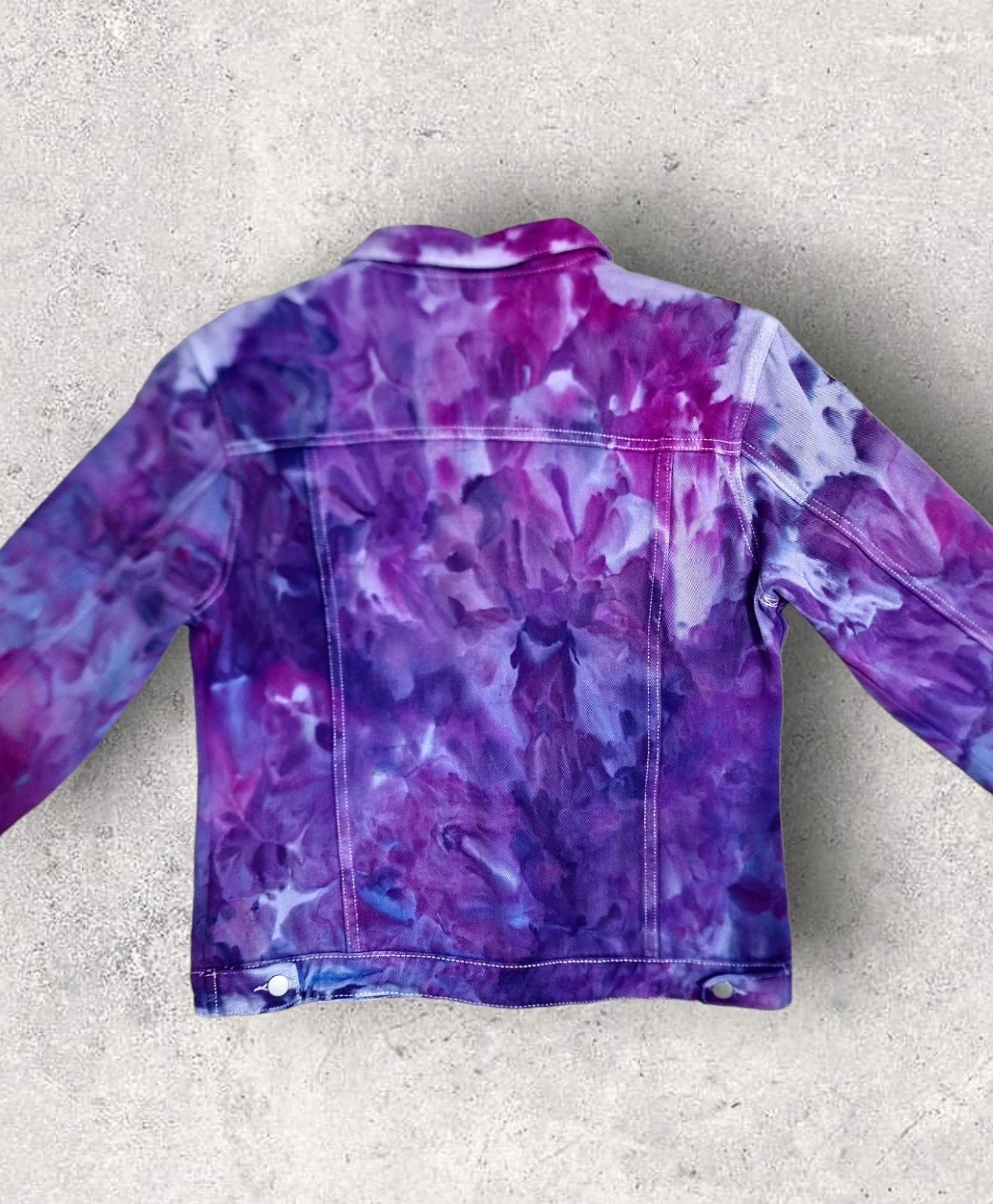 Womens Hand Dyed Purple Denim Jacket, Tie Dye Denim Jacket Liquid ...