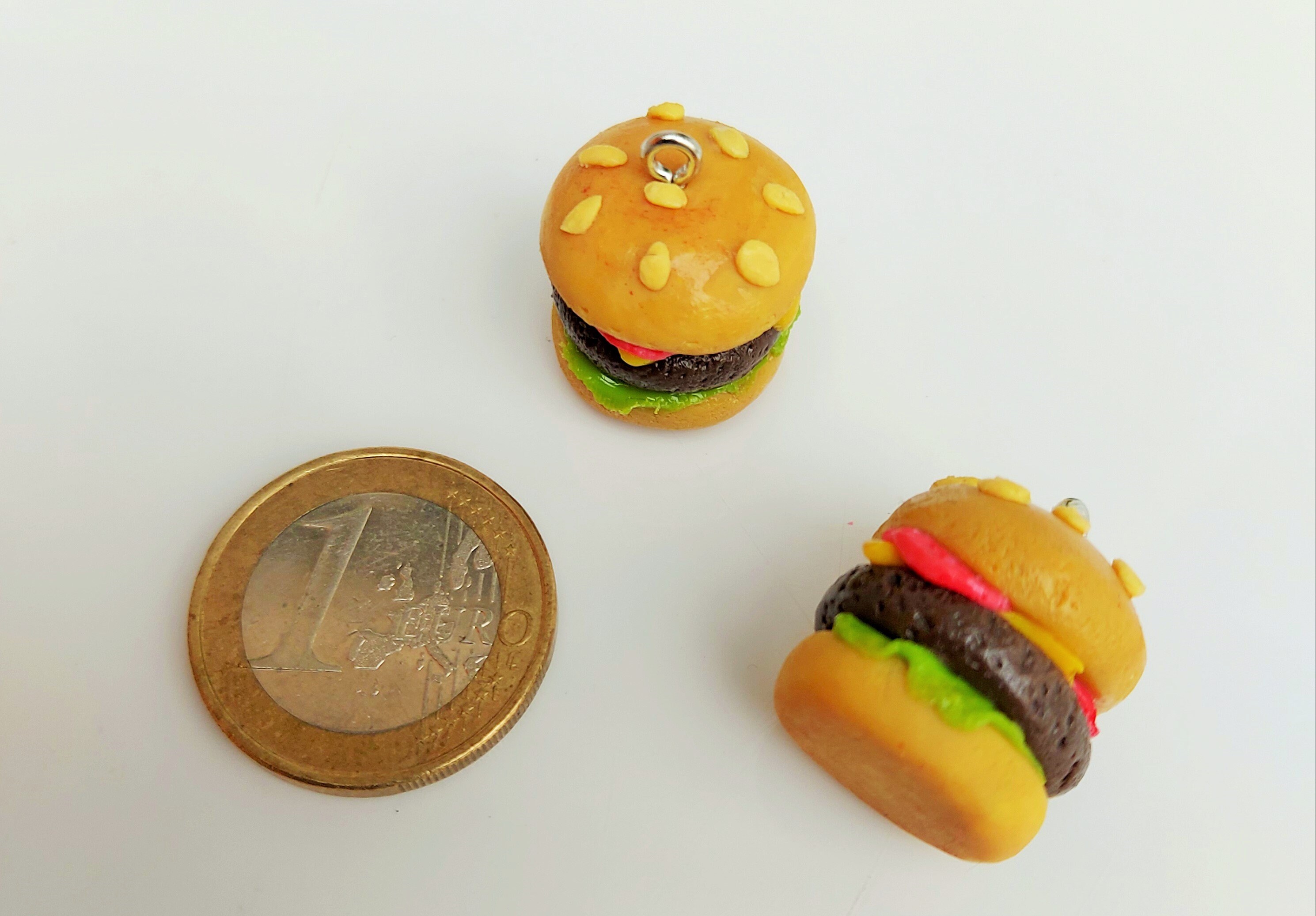 Chocolate batter burger Fimo hamburger | Etsy