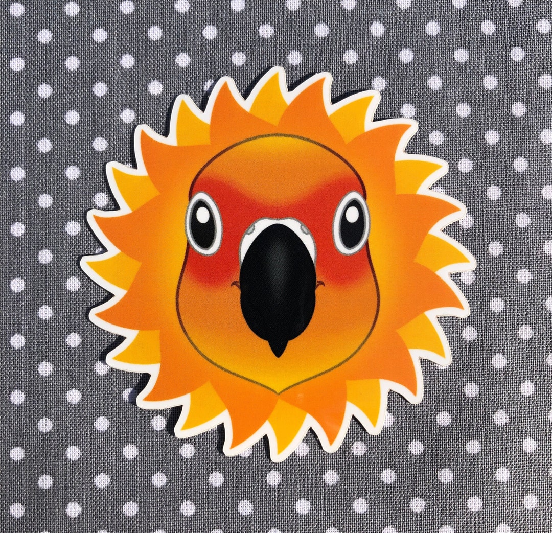 Sunny Sun Conure Vinyl Sticker - Etsy
