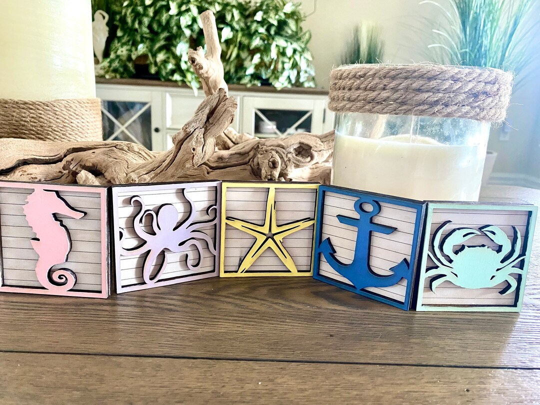 Shiplap Beach Small Signs | Beach Tier Tray | Nautical Shiplap Mini ...