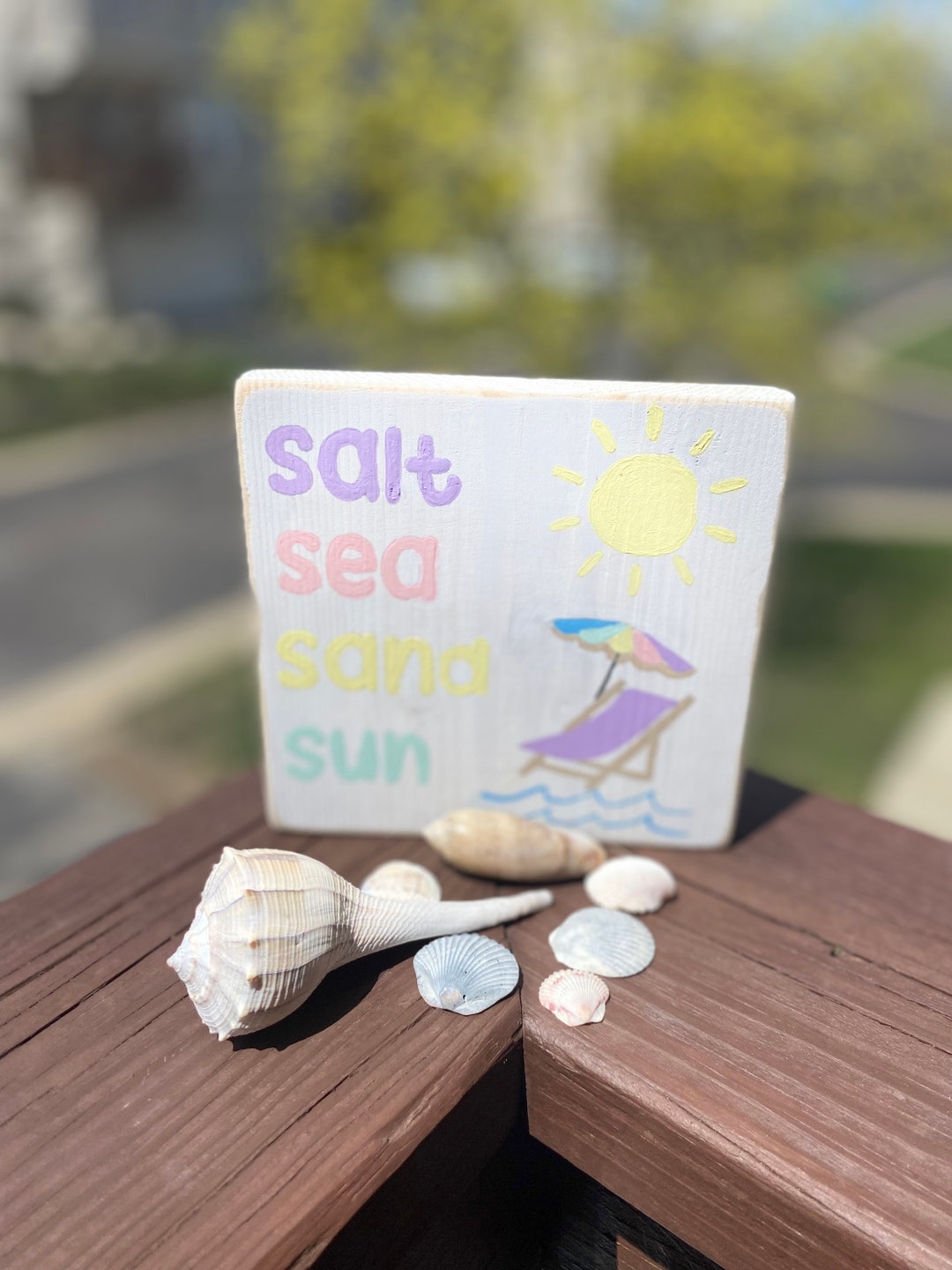 Beach Tier Tray Sign | Wooden Beach Sign | Coastal Farmhouse Decor ...