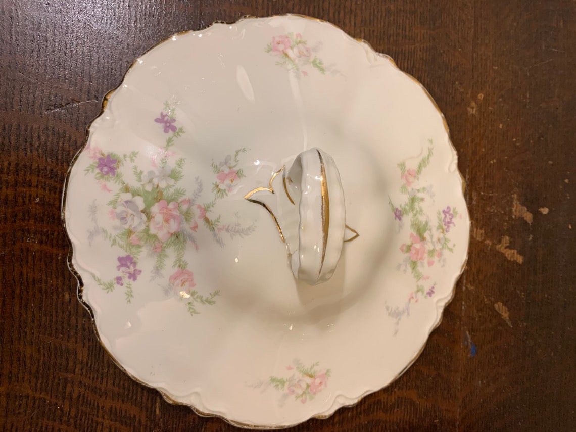 Vintage Homer Laughlin China Virginia Rose Covered Serving | Etsy