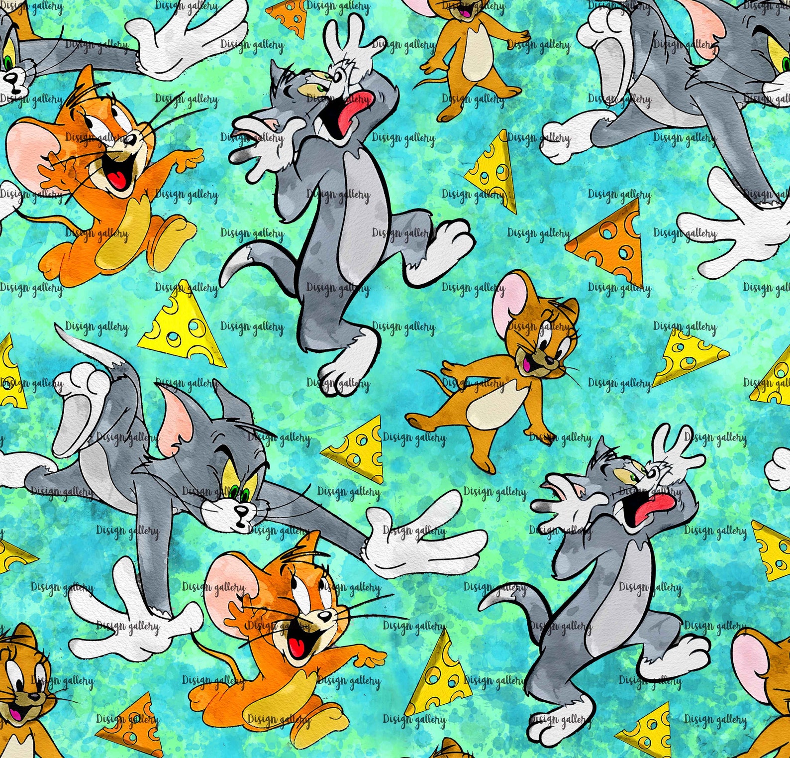 Tom and Jerry Digital Seamless Patterns Use for Fabricpapers. | Etsy