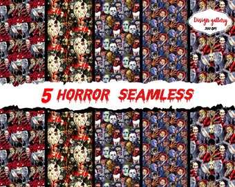 Horror Seamless Pattern | Etsy