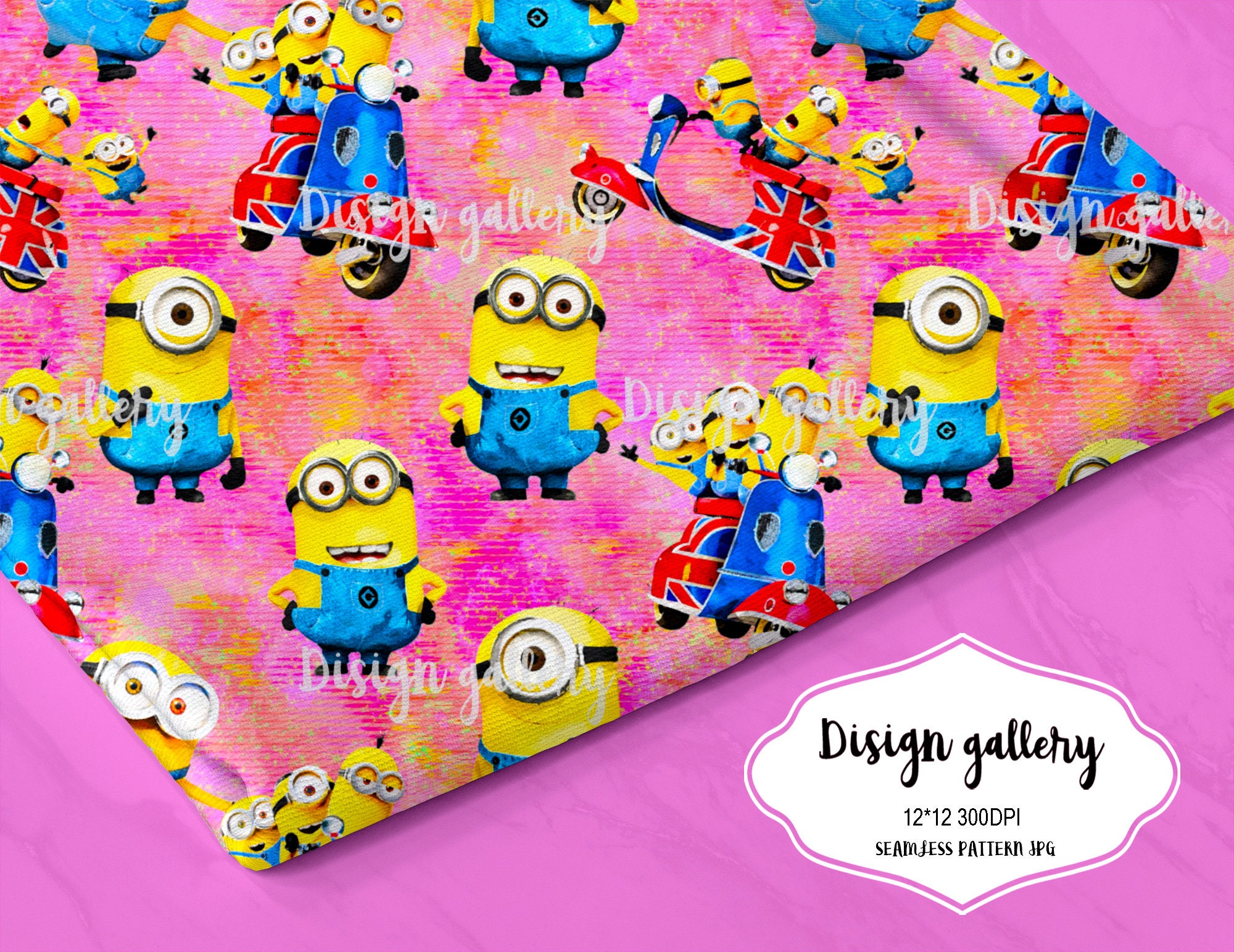 Minions Digital papers seamless patterns | Etsy