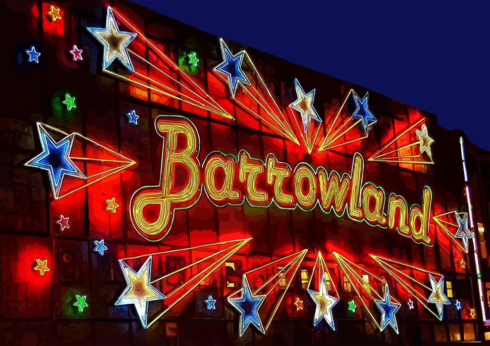 Glasgow Print Illustration of the Barrowlands Venue in - Etsy UK