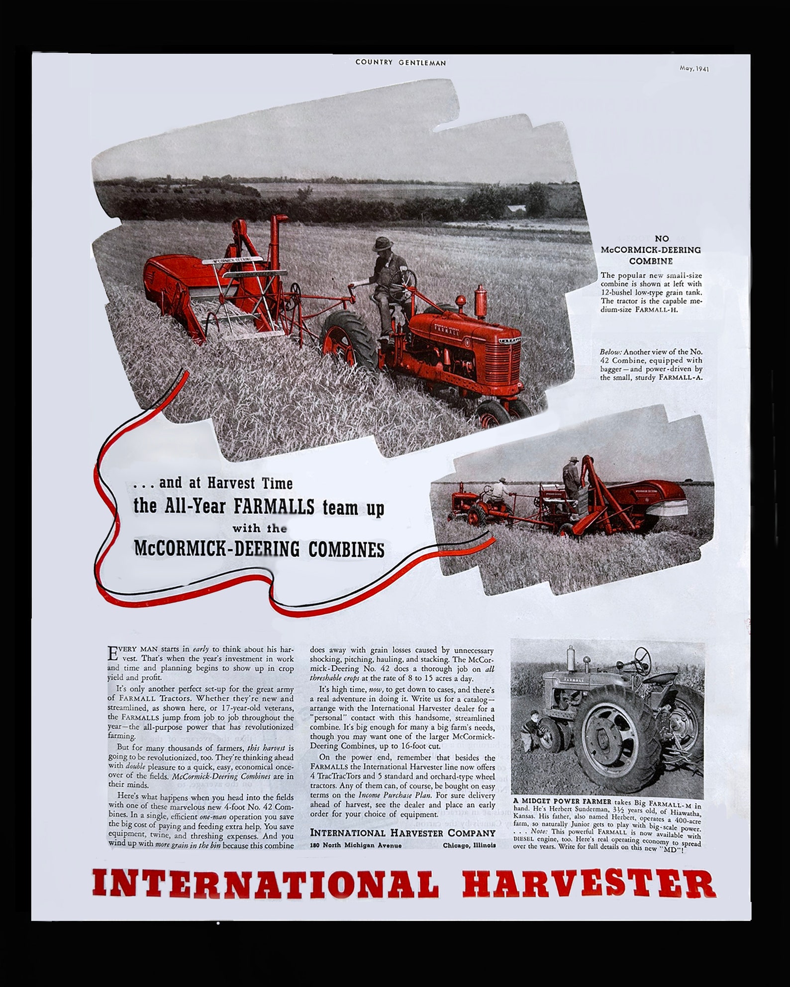 Vintage International Truck and Farm Implement Art Print, Farmall ...