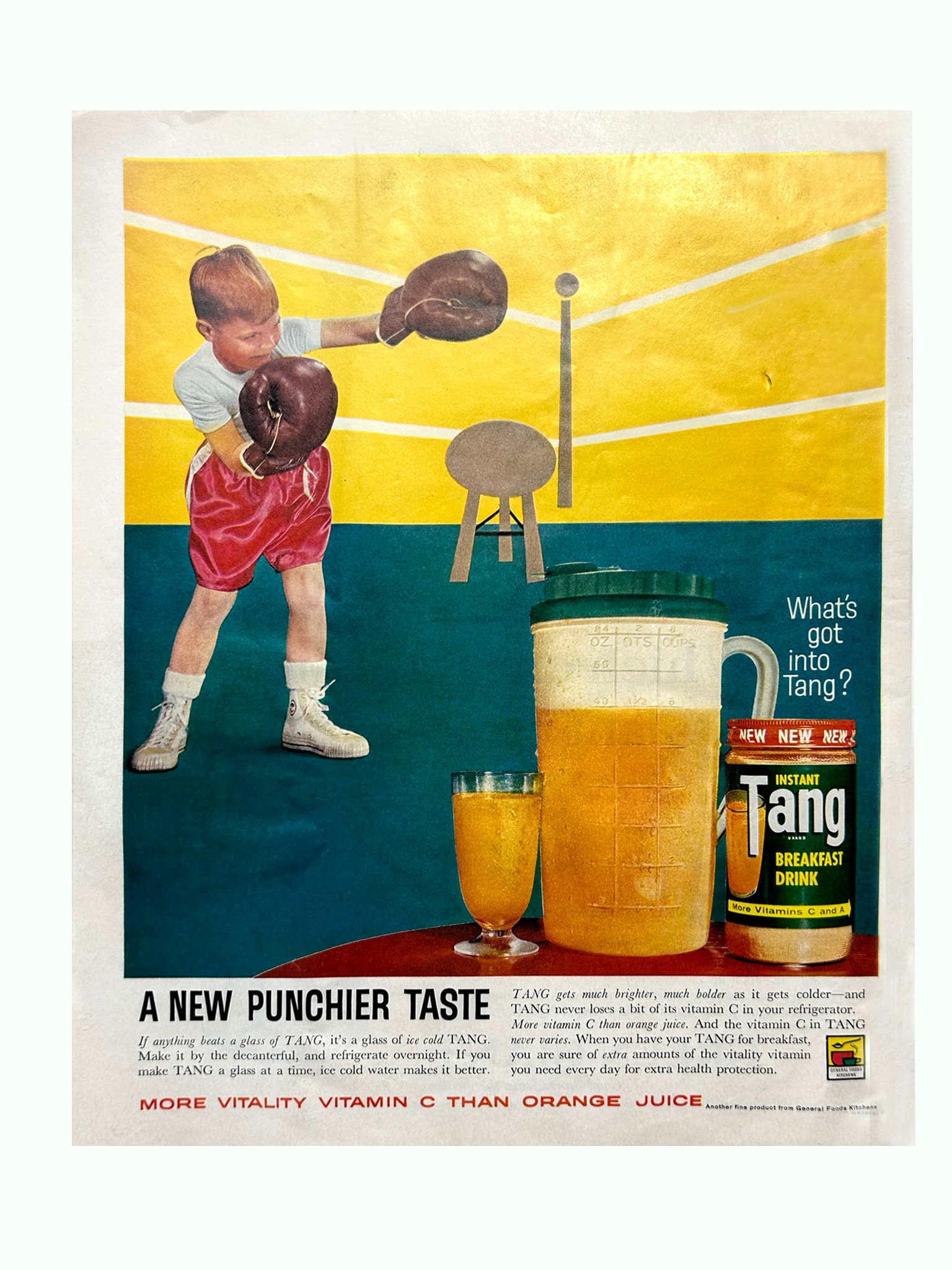Tang Ad, 1961 Vintage Magazine Ad, Vintage Advertising Print, Magazine ...