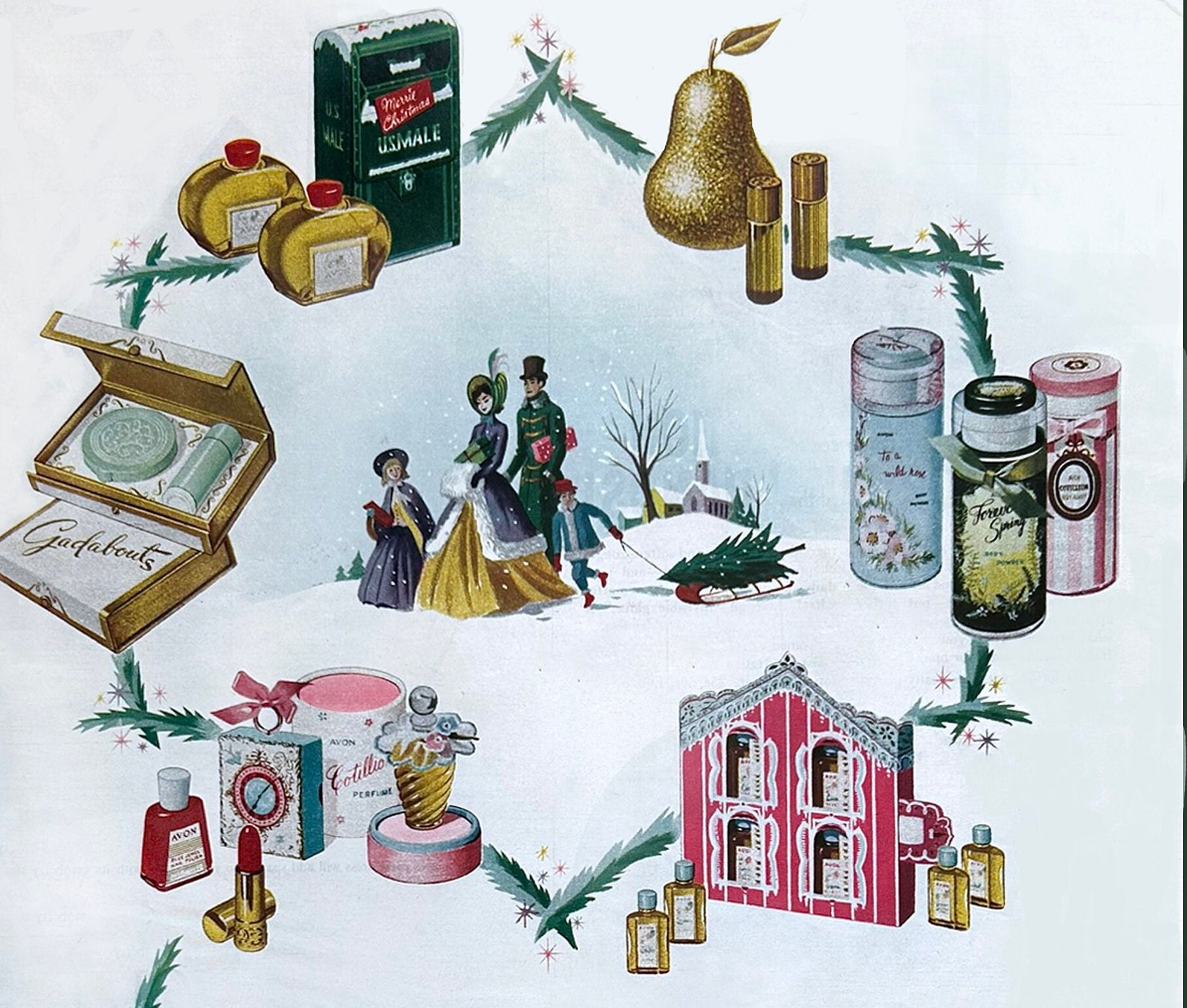 1950s Avon Ad, Vintage Magazine Perfume Advertising, Hair Salon Decor ...