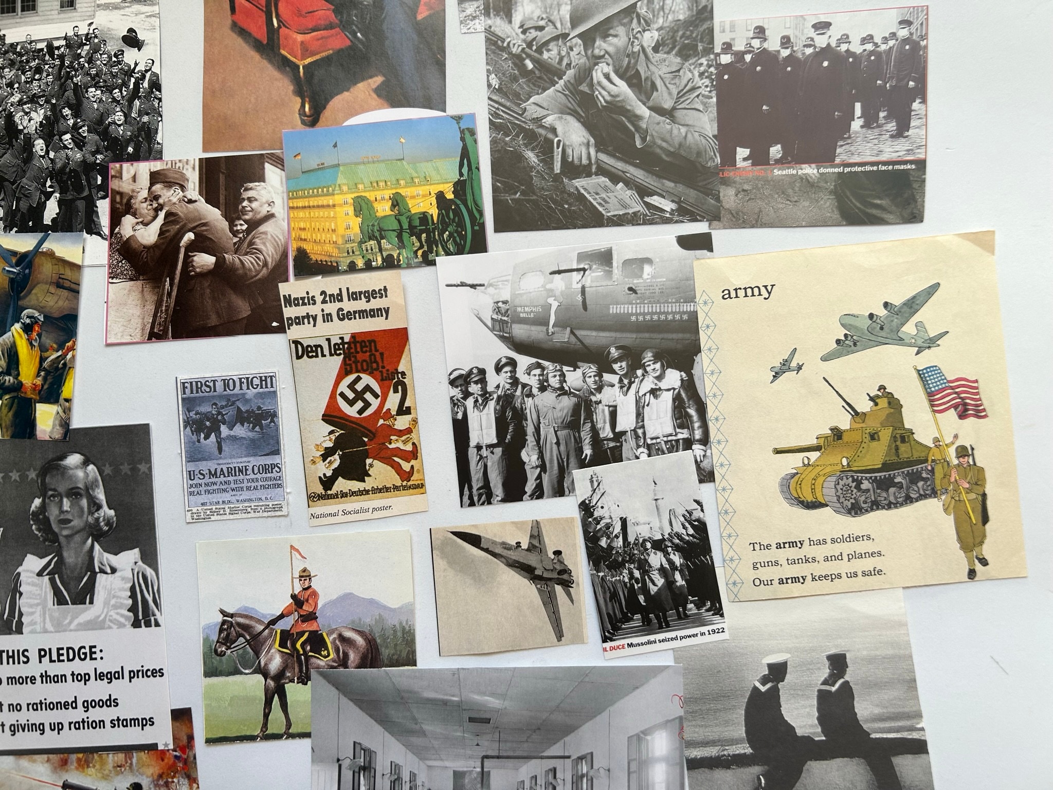 WWII Military Memorabilia Vintage Journal With Ephemera and Magazine ...