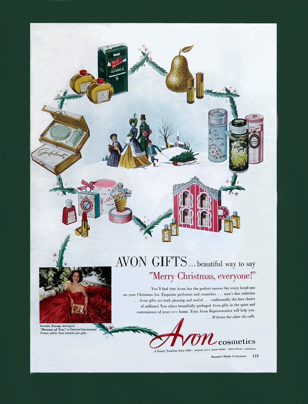 1950s Avon Ad, Perfume Ad, Laundry Detergent Ad, Hair Salon Decor ...