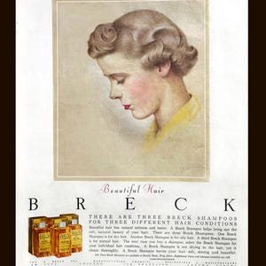 Vintage 1950s Breck Shampoo Magazine Ad for Hair Care and Beauty - Etsy