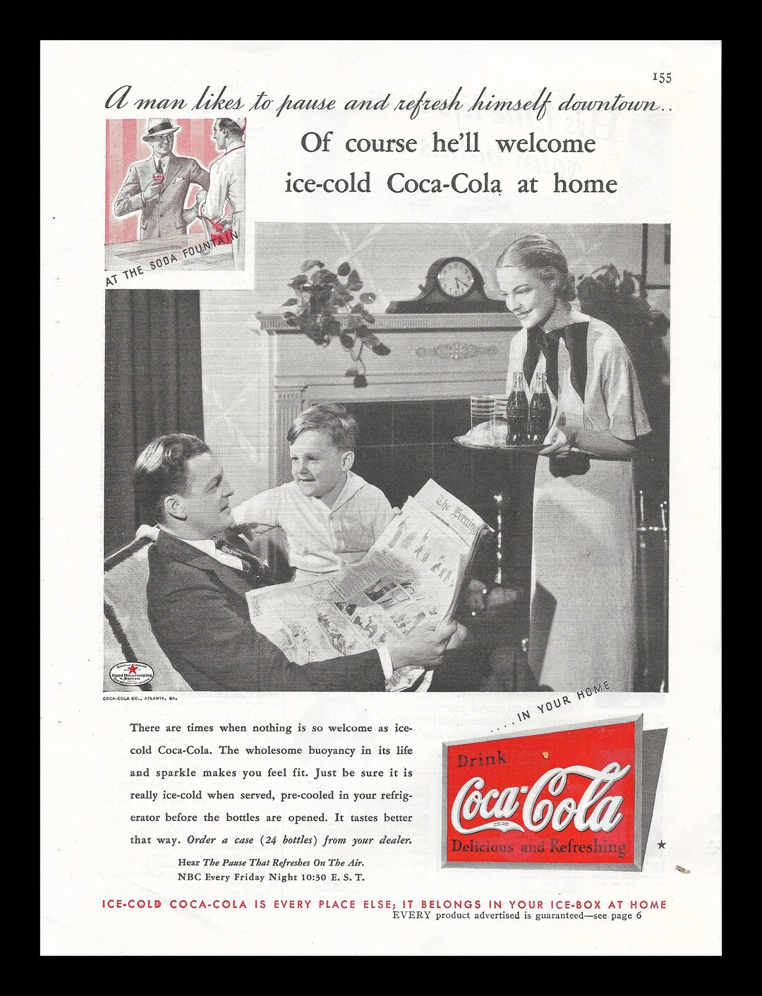 1935 Coca Cola Ad, Coca Cola Kitchen Ad, Coke Decor, Coca Cola Decor ...