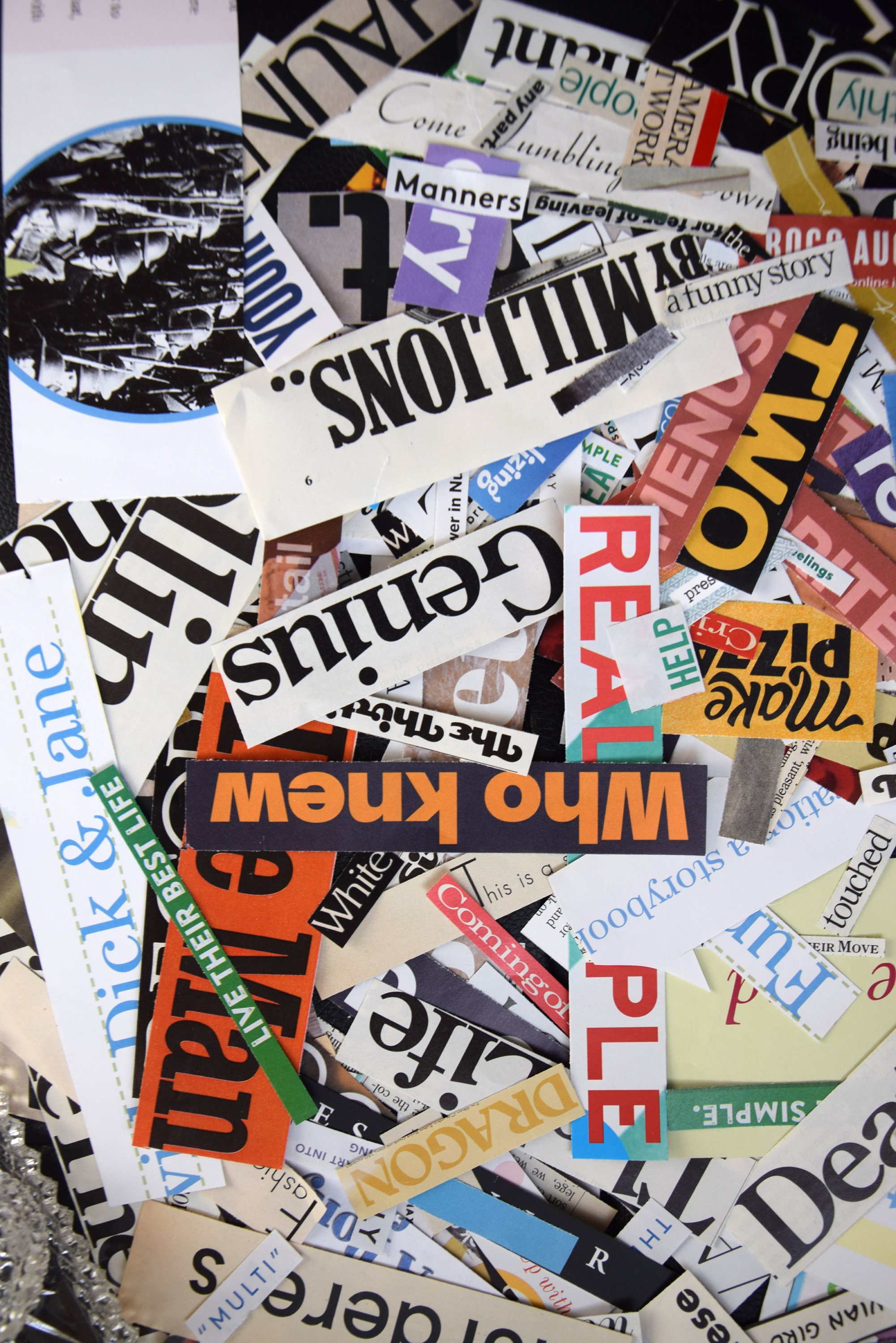 WORDS & Phrases, Vision Board, 200 Cut Out Words, Ephemera Lot ...