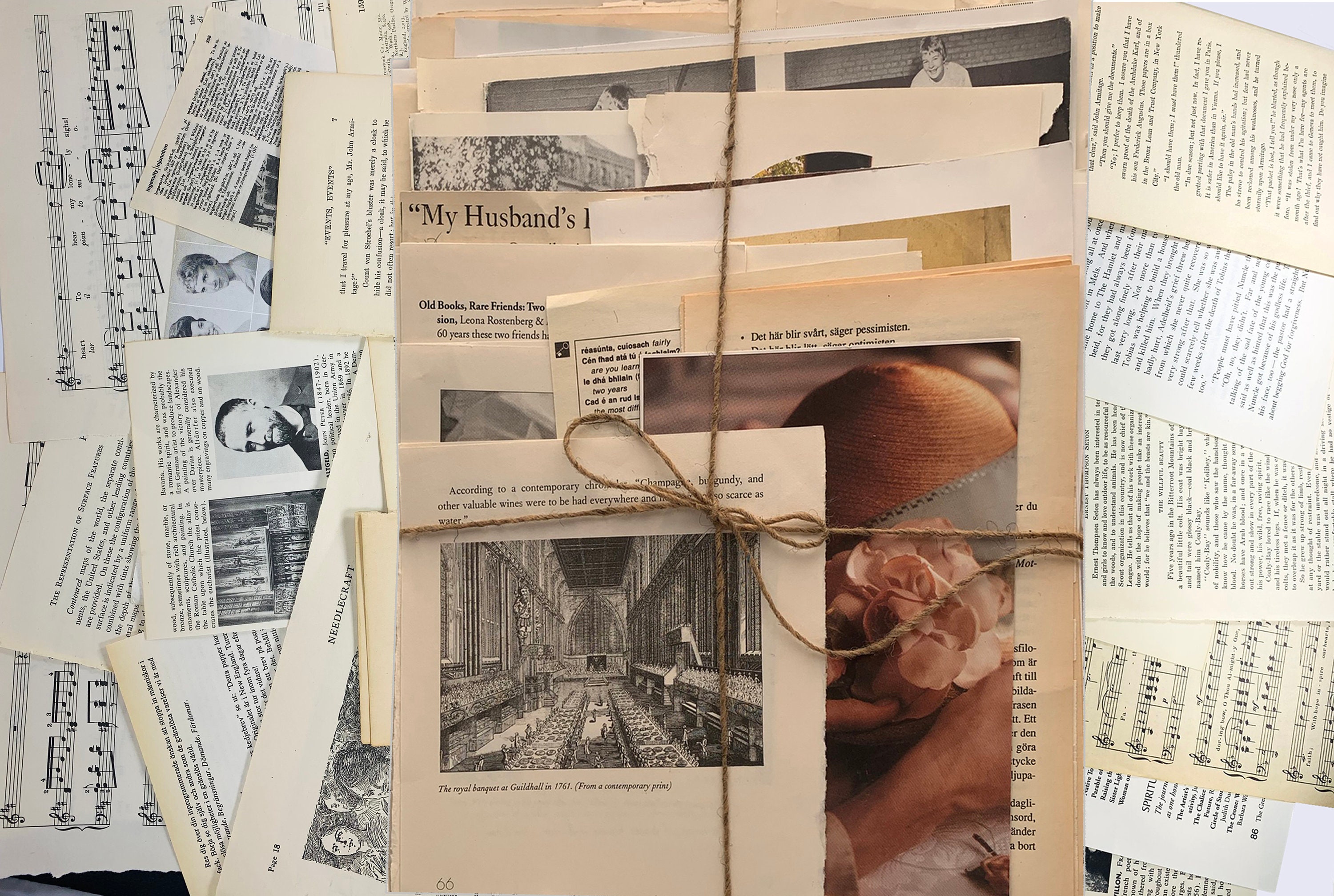 Vintage Book Paper Vintage Book Pages Old Book Pages 55 Pages Ephemera ...