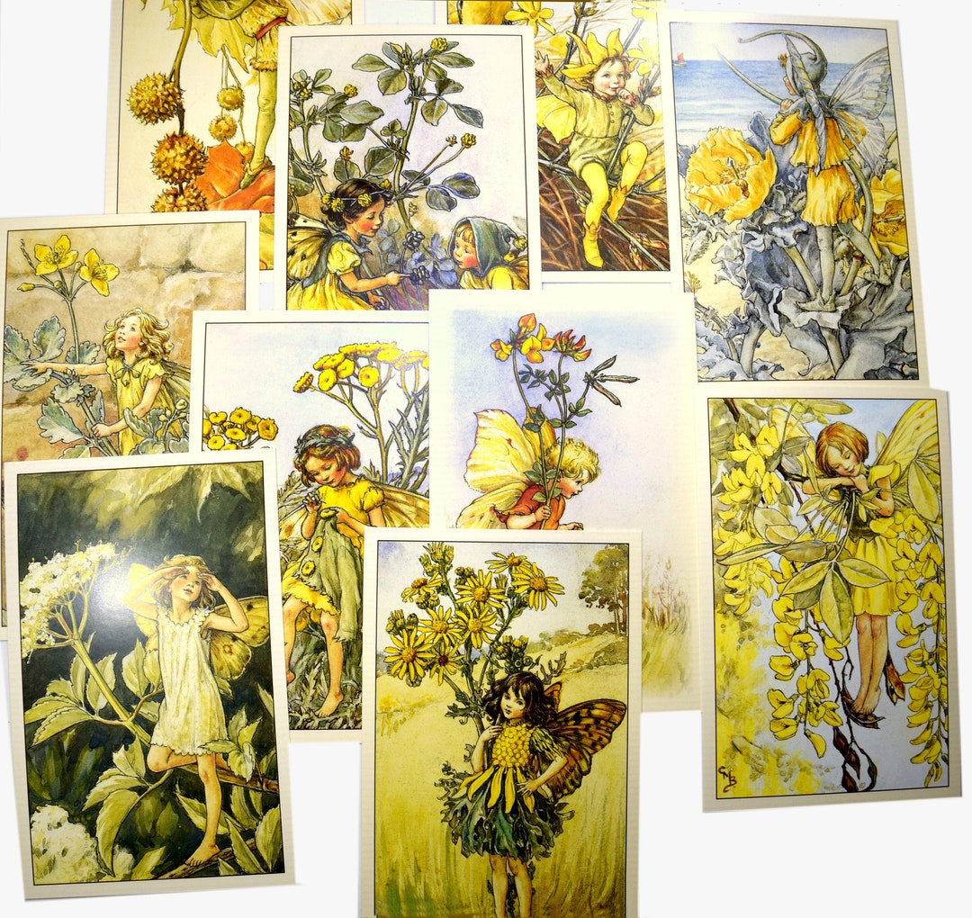 Vintage Flower Fairy Postcards by Cicely Mary Barker, Botanical Art ...