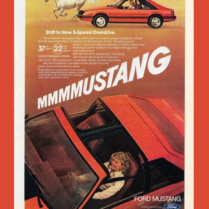1981 Ford Mustang Ad, Vintage Magazine Ad, Automobilia, Magazine Ads - Etsy