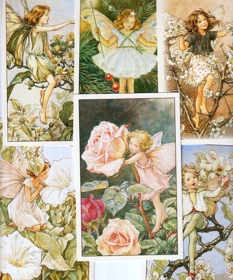 Vintage Flower Fairy Postcards by Cicely Mary Barker, Botanical Art ...