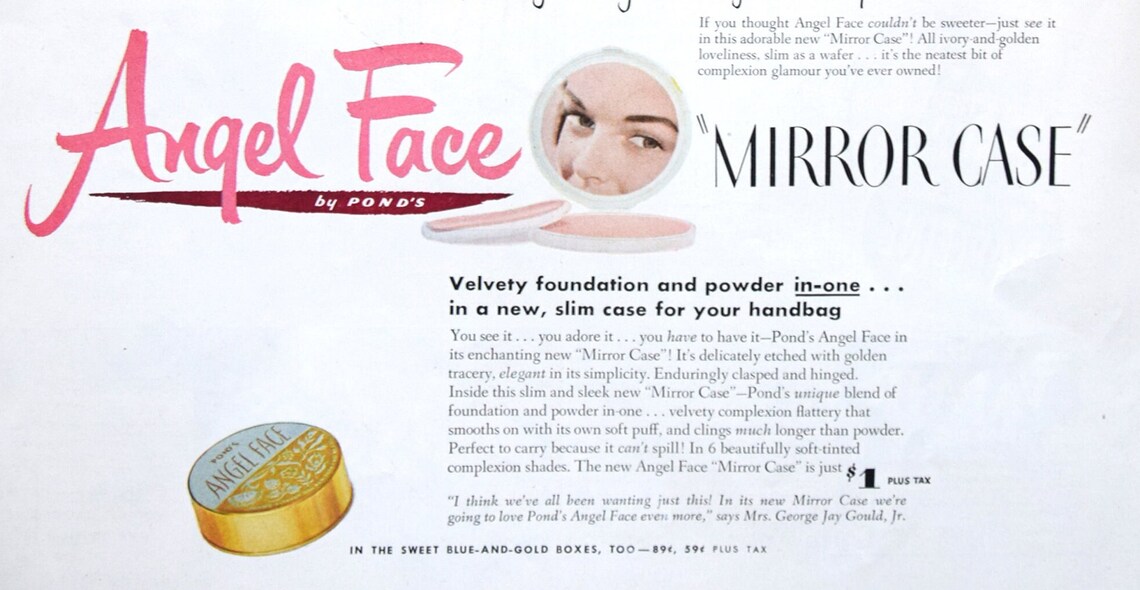 Vintage Pond's Angel Face Foundation 50s Magazine Advertising Print - Etsy