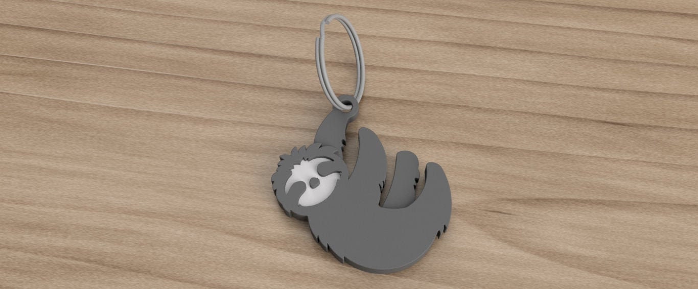 Sloth Keychain digital Download 3D Print File - Etsy