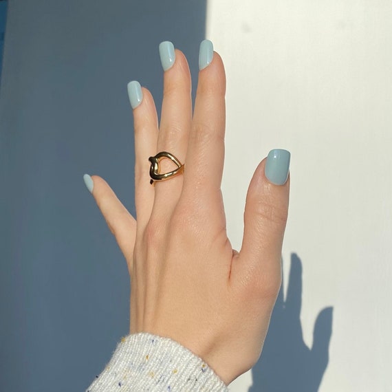 Square Acrylic Nails Blue