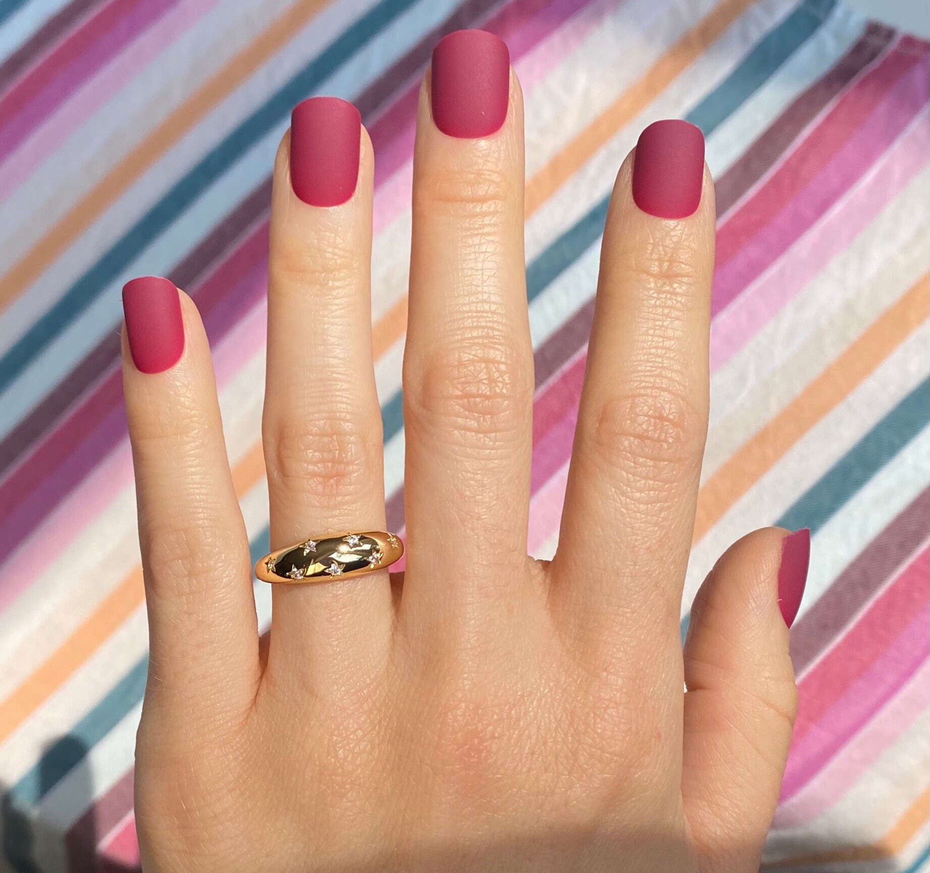 Wine Red Matte Press on Nails Short Square Nails - Etsy