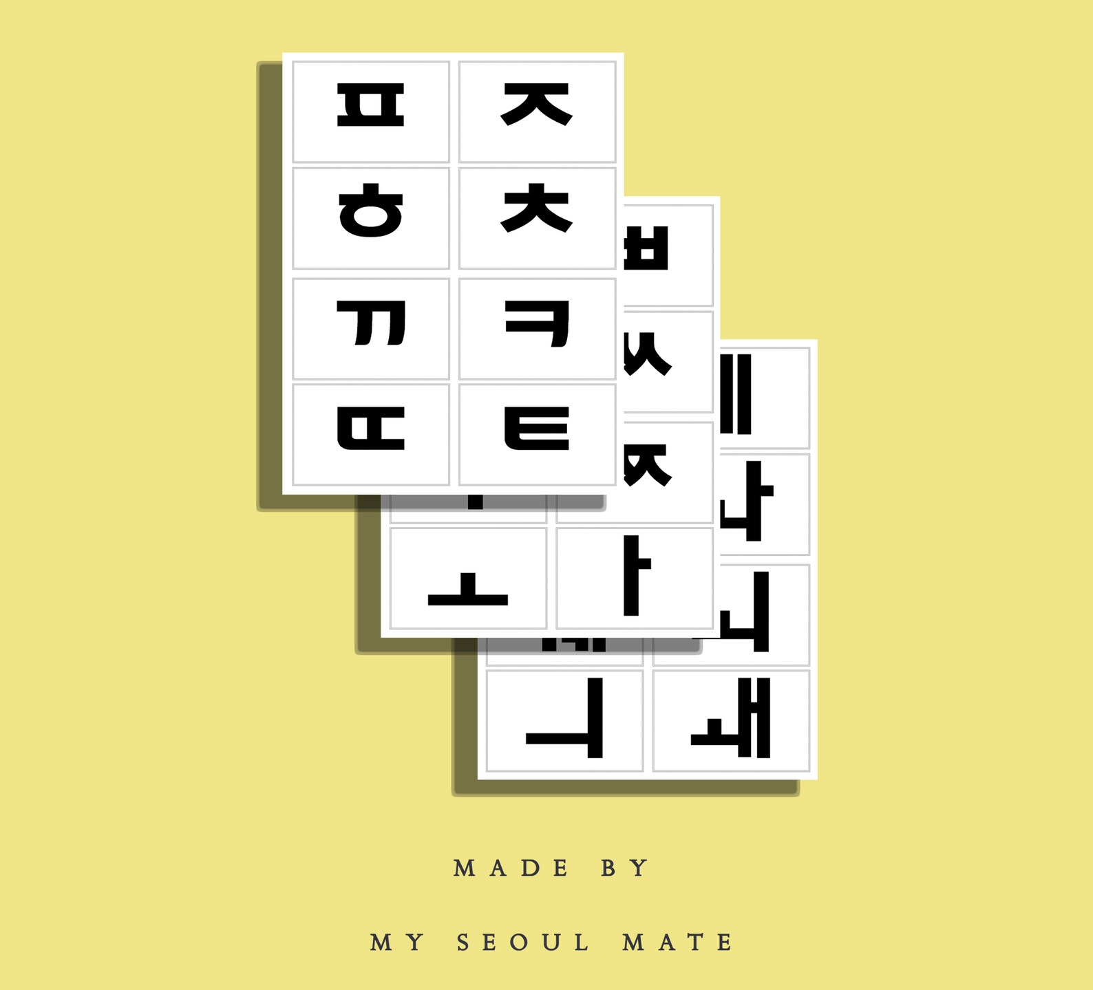 Korean Learning Flashcards, Korean Writing Worksheets, Korean Alphabet ...