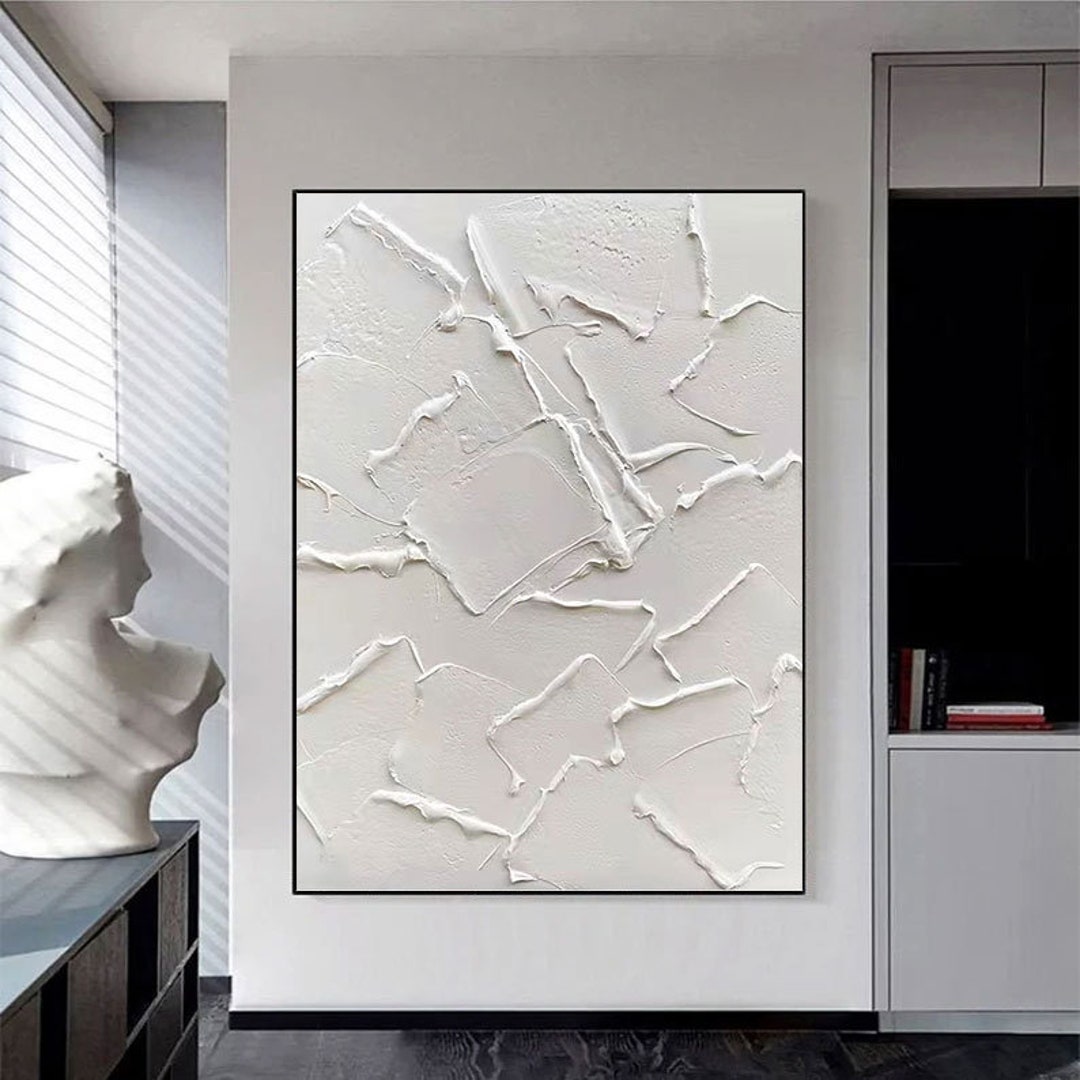 Original 3D White Wall Art White Painting White Texture White ...
