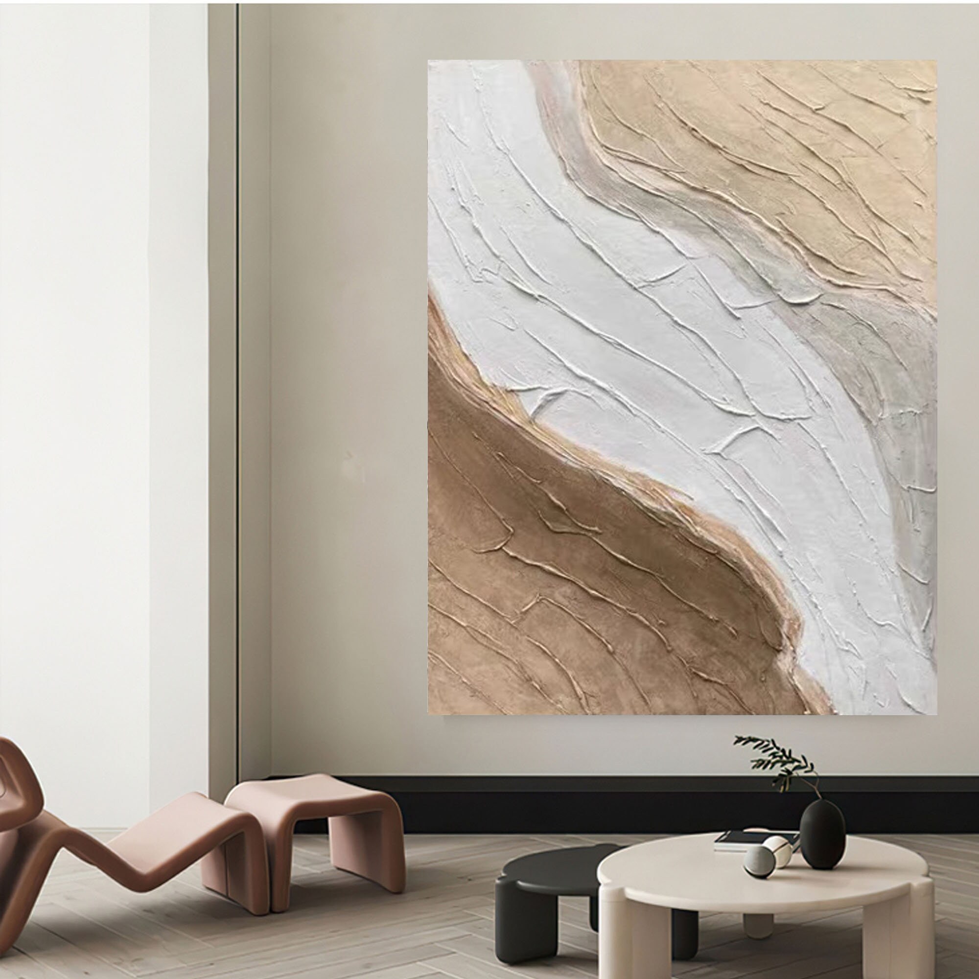 Textured Art Earth Tone Wall Art Large Oil Painting - Etsy