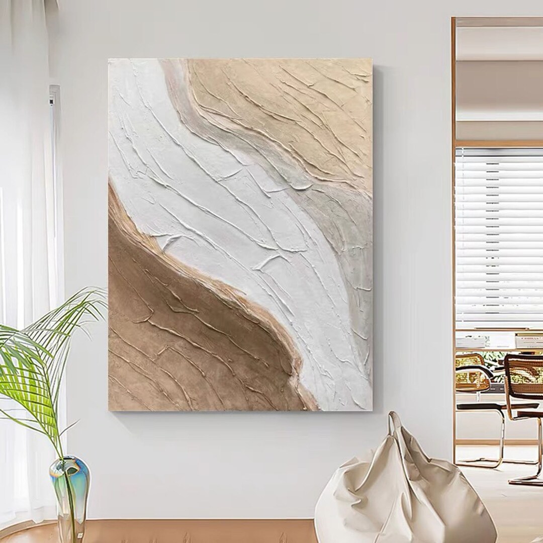 Textured Art Earth Tone Wall Art Large Oil Painting - Etsy