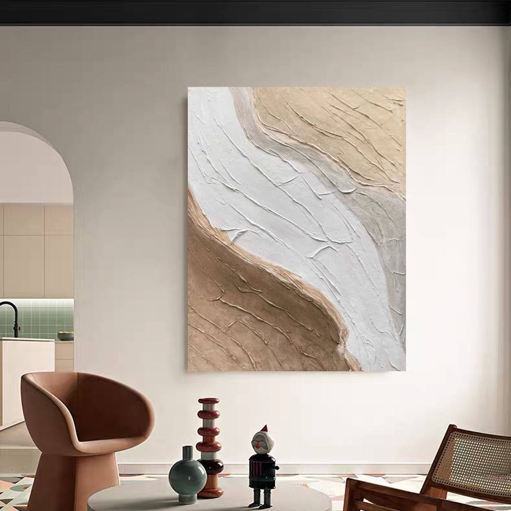 Textured Art Earth Tone Wall Art Large Oil Painting - Etsy